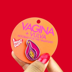 Sparkly Happy Hoo-ha Enamel Pin | Hooray for the Vajayjay! Gyno and LDN ...