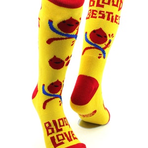 Blood Socks | I Heart Guts Blood Donor Bank Cute Sock Blood Disease ...