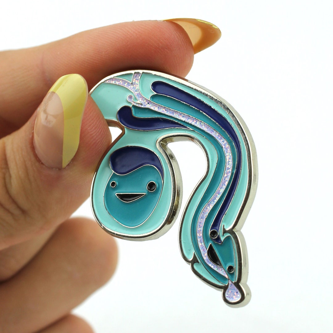Blue Peen Enamel Pin | Sparkly Anatomical Member, Fun Urologist Glitter ...