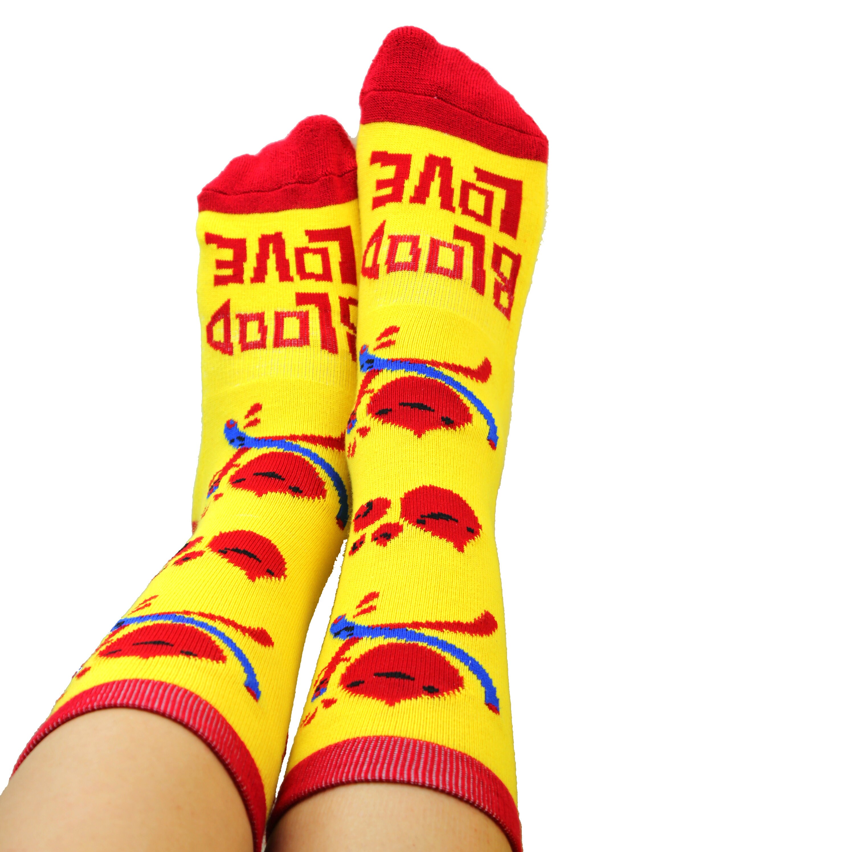 Blood Socks | I Heart Guts Blood Donor Bank Cute Sock Blood Disease ...