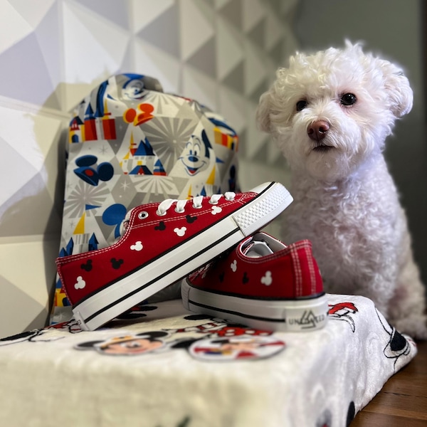 Canvas Mickey Mouse Shoes Etsy