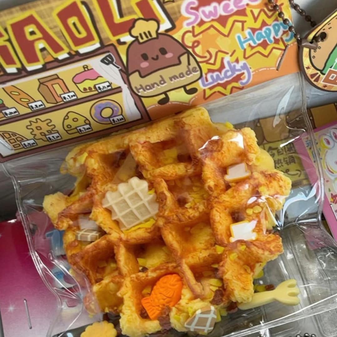 Christmas waffle Croissant Squishy Fidget Toy Stress Reliever for Adult ...