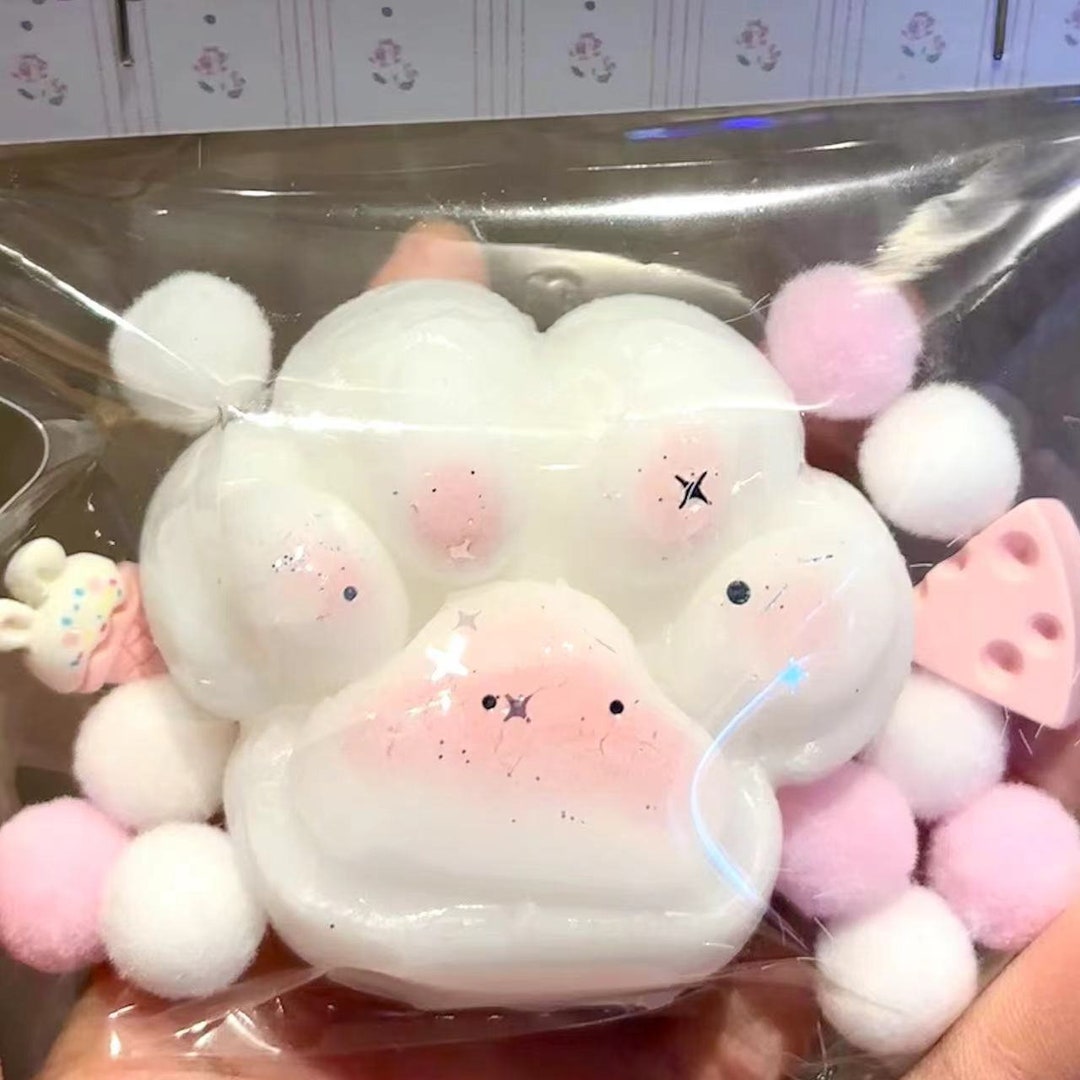 Slime Mud Cat Paw Squishy Fidget Toy Stress Reliever for Adult Sensory ...