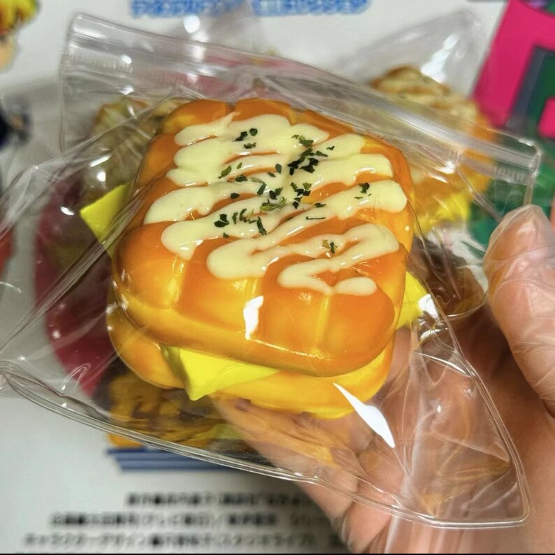 Cheeseburger Mochi Taba Squishy Fidget Toy Stress Reliever for Adult ...