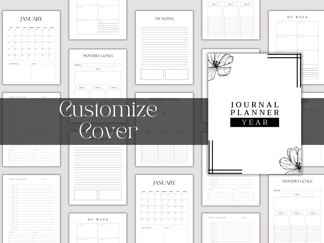 Planner Printables, Create Your Own Planner, Custom Cover Planner ...