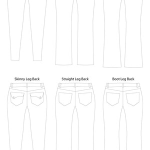 PDF Sewing Pattern for Women: Liana Stretch Jeans (skinny Jeans ...