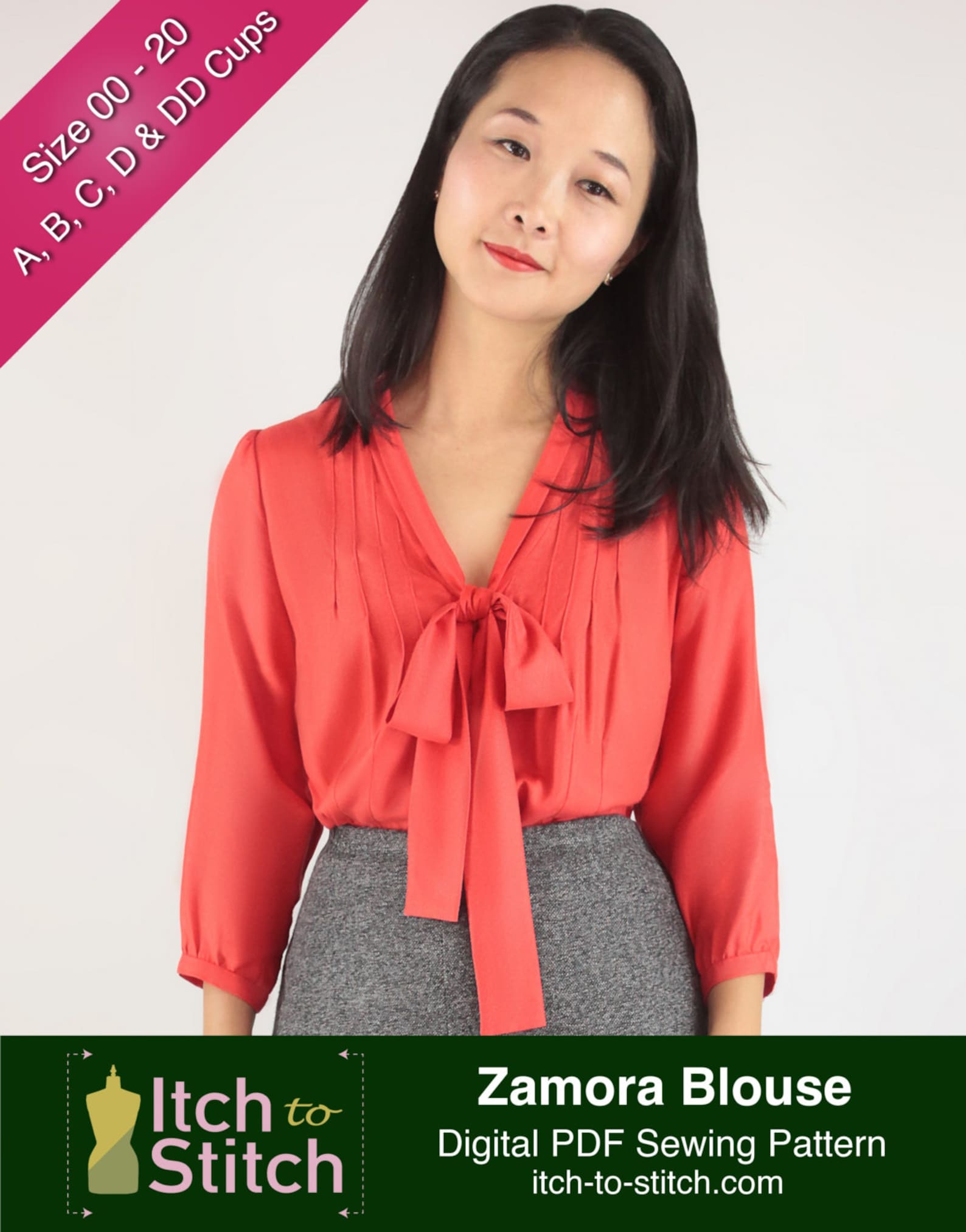Sewing Pattern for Women: Zamora Blouse Digital Sewing Pattern (PDF) - Etsy