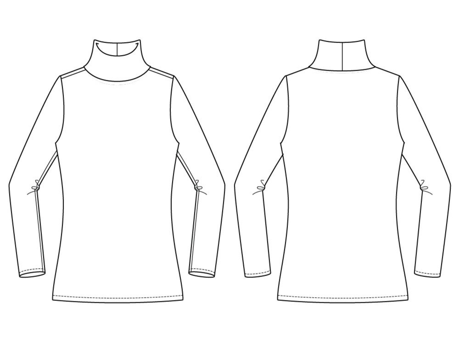 Sweater Sewing Pattern | Turtle Neck PDF Pattern | Womens Turtleneck ...
