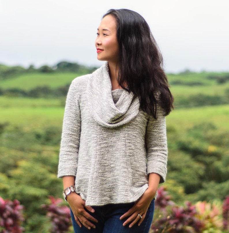 Big Cowl Neck Sweater PDF Sewing Pattern Digital Instant - Etsy Australia