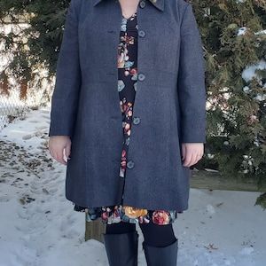 Winter Coat Sewing Pattern, PDF Coat Pattern, Button Front, Princess ...