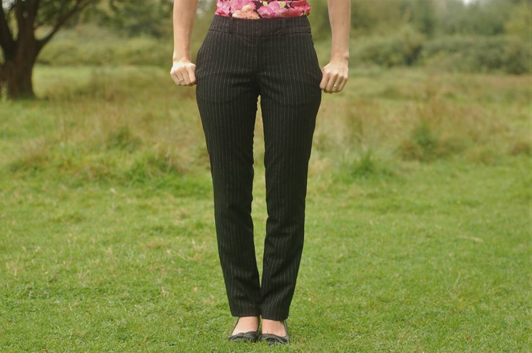 Woven Pants Sewing Pattern, Fly Front, Pockets, Contour Waistband ...