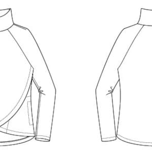 Women's Sweater Sewing Pattern, Knit, Raglan Sleeves, High-low Hem ...