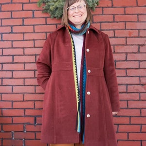 Winter Coat Sewing Pattern, PDF Coat Pattern, Button Front, Princess ...