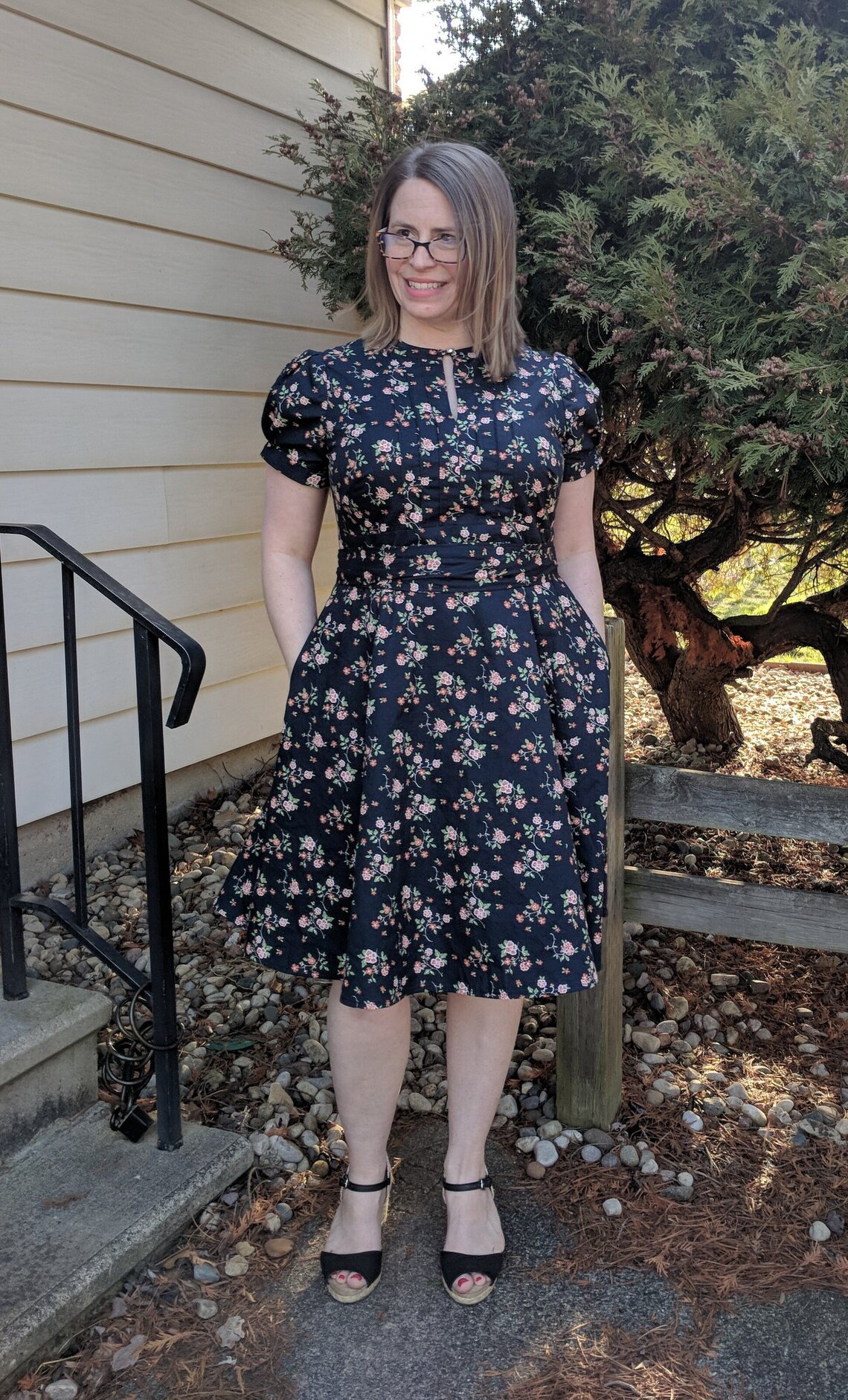 Women’s Woven Dress Sewing PDF Pattern, Princess Seams, Pintucks, Flare ...