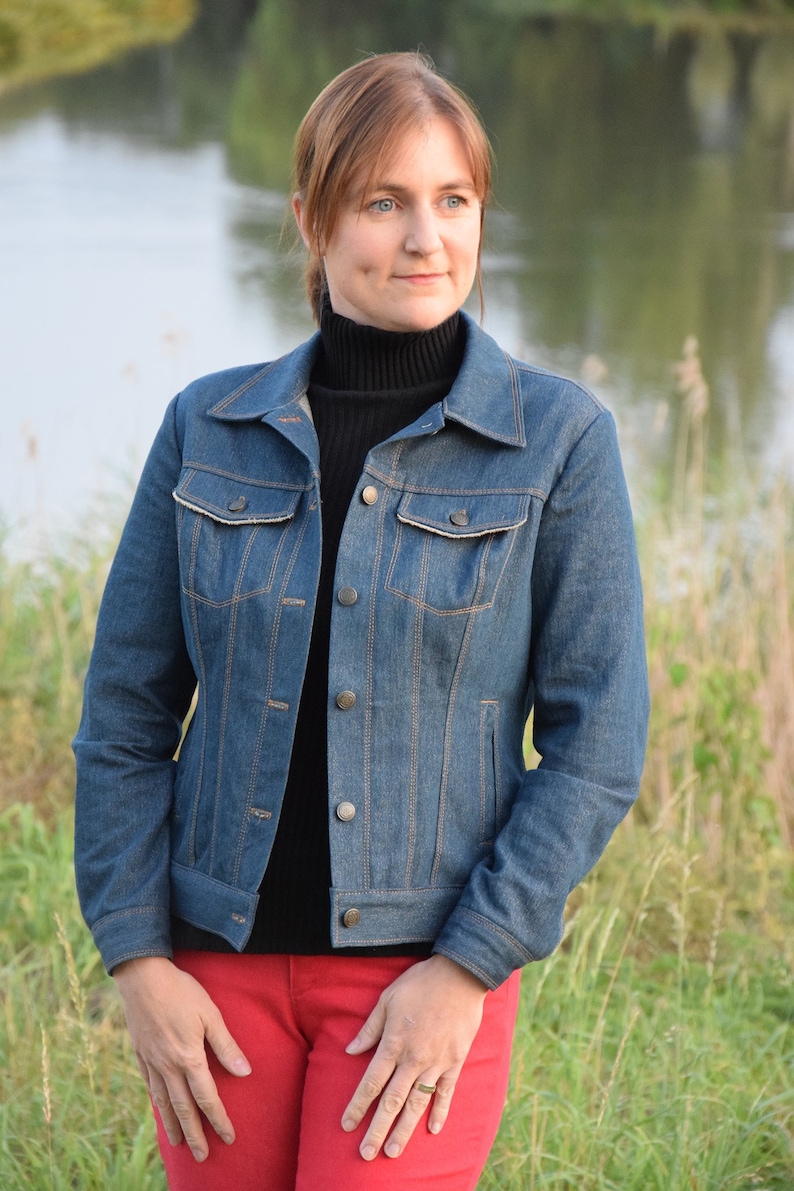 Denim Jacket Sewing Pattern Women Jacket Adult Jacket - Etsy