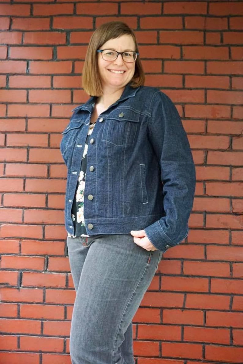Denim Jacket Sewing Pattern Women Jacket Adult Jacket - Etsy