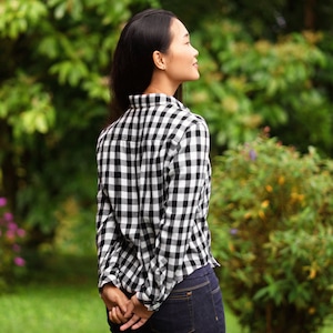 Woven Button-up Shirt Sewing Pattern, Woven Women's Shirt, Classic ...