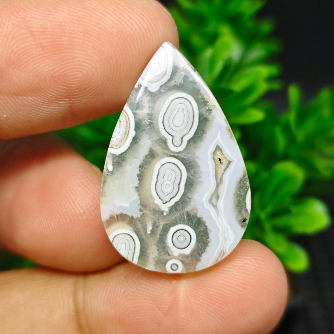 88 White Banded Orbicular - Size 28x18x5.5mm | Gift Personalized ...