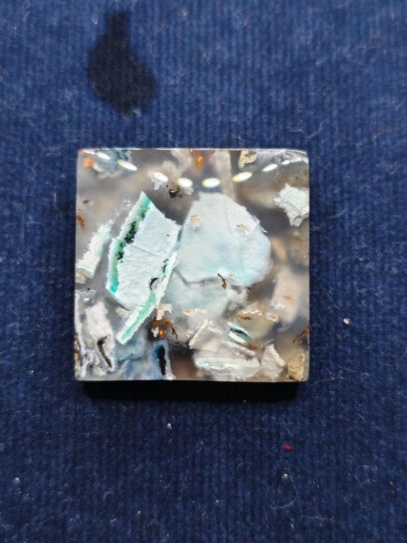 Chrysocolla Native Copper Spider, Cabochon - Gift Christmas - Etsy