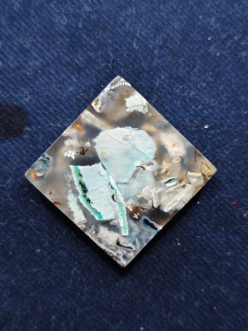 Chrysocolla Native Copper Spider, Cabochon - Gift Christmas - Etsy