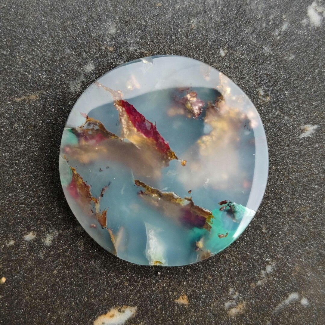Aqudite Rare | Chrysocolla Floating Valve Copper | Cabochons | Stone ...
