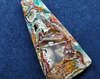 Aquadite - Chrysocolla Copper Spider, Cabochons: Teardrop Gemstone ...