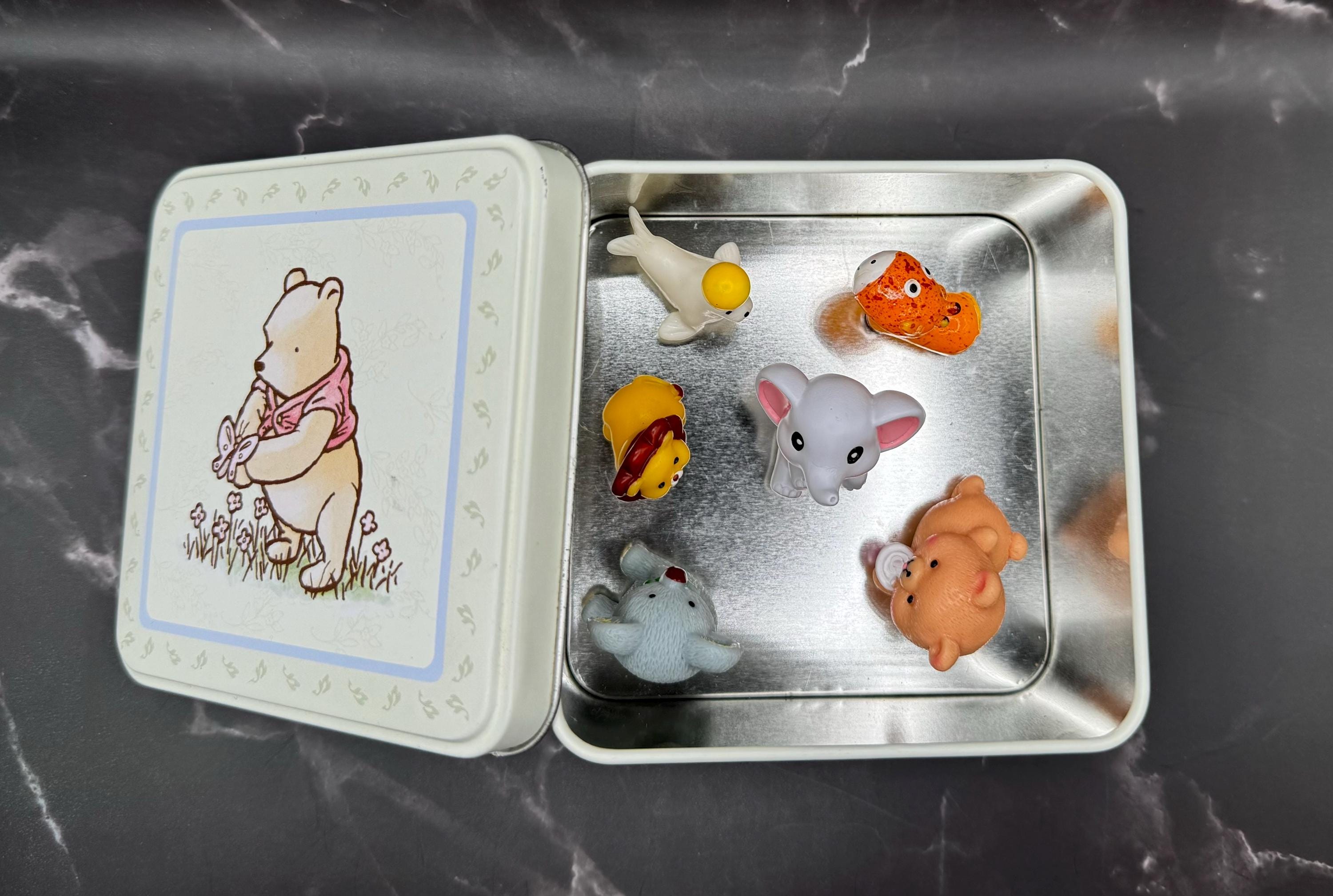 Winnie the Pooh Tin With Magnetic Zoo Animals - Etsy