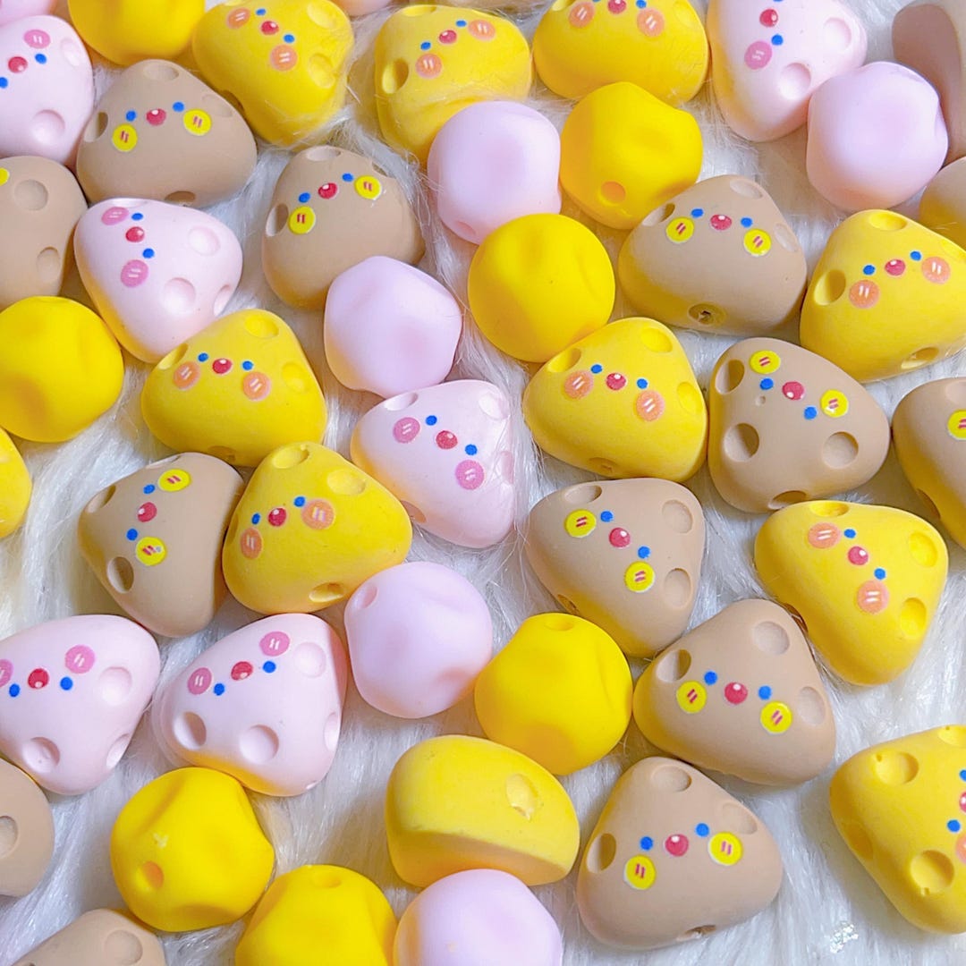 20pc Cheese Beads : 14mm Mix Handmade Beads, Beads for DIY, Random ...