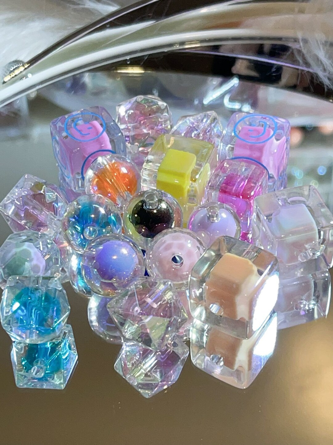 20mm Mixed Shape: Mix Handmade Beads, Beads for DIY, Random Beads Soup ...