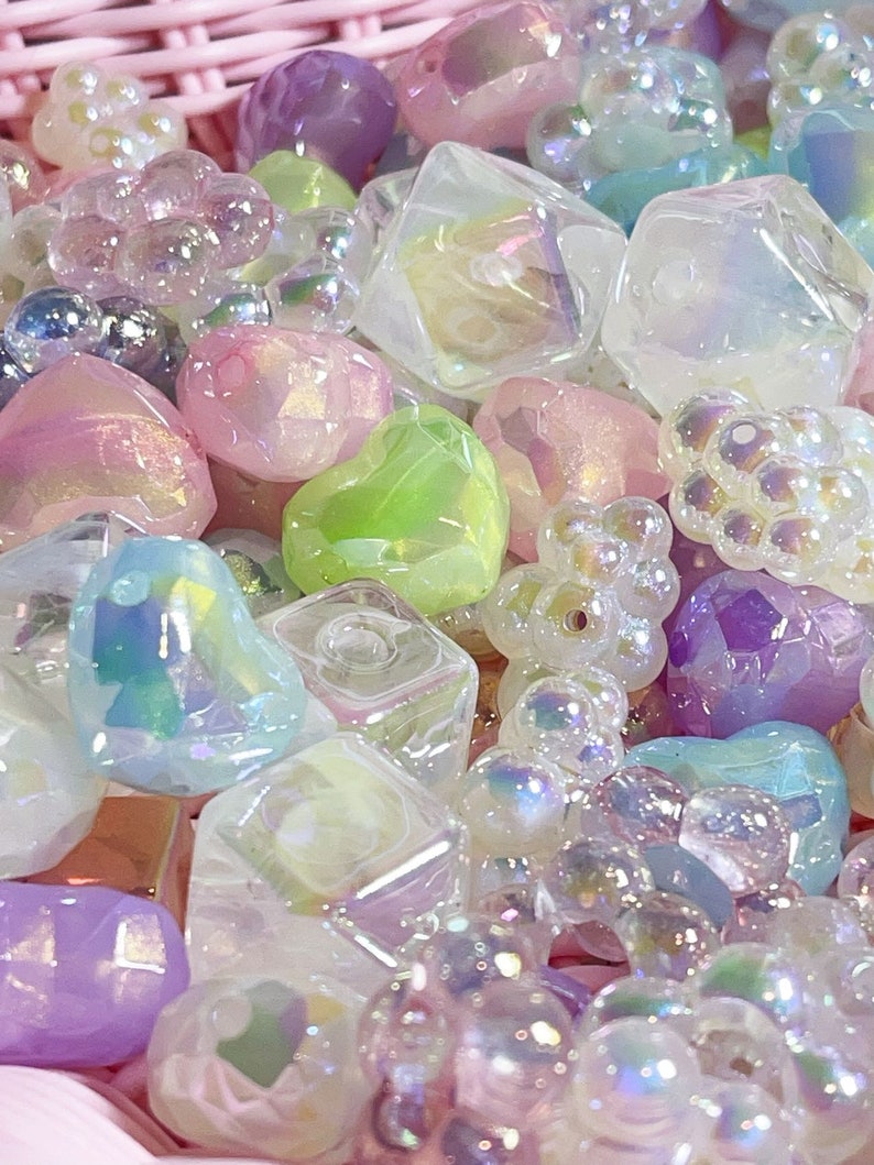 14-16mm Mixed 10pcs Pastel Shape: Mix Handmade Beads, Beads for DIY ...