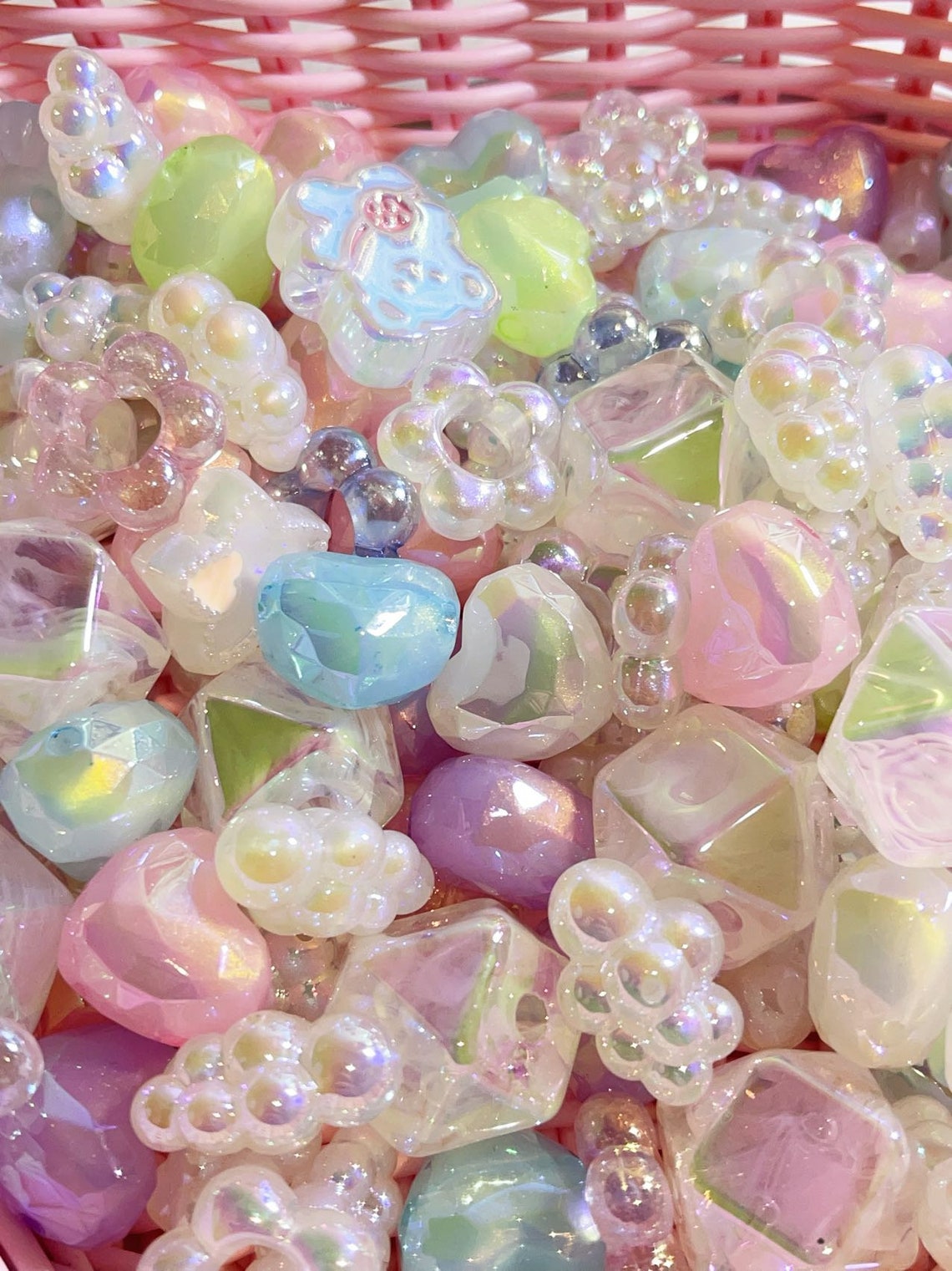 14-16mm Mixed 10pcs Pastel Shape: Mix Handmade Beads, Beads for DIY ...