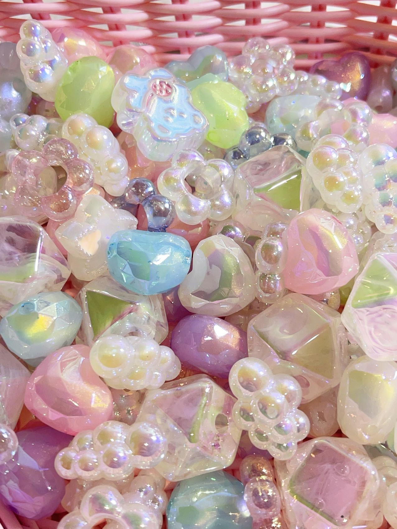 14-16mm Mixed 10pcs Pastel Shape: Mix Handmade Beads, Beads for DIY ...