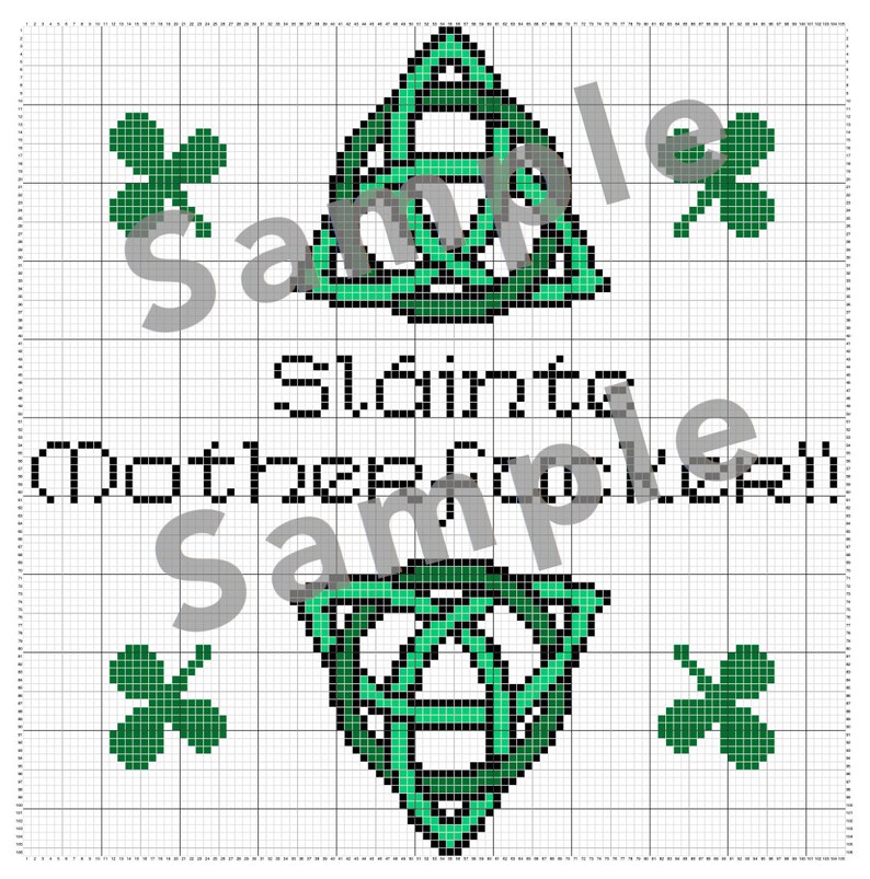 Humorous Irish Cross-stitch Pattern - Sláinte Motherf*cker! - Etsy