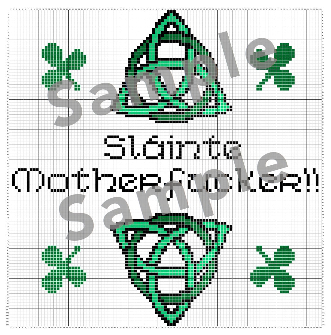 Humorous Irish Cross-stitch Pattern Sláinte Motherfcker - Etsy