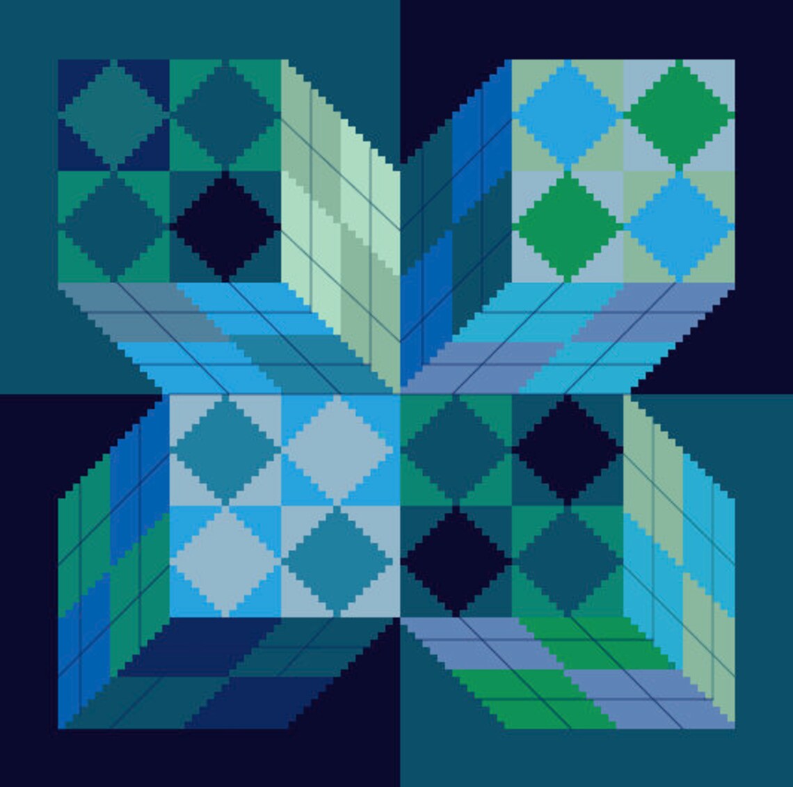 Victor Vasarely - Inspired Cross Stitch Pattern - Etsy