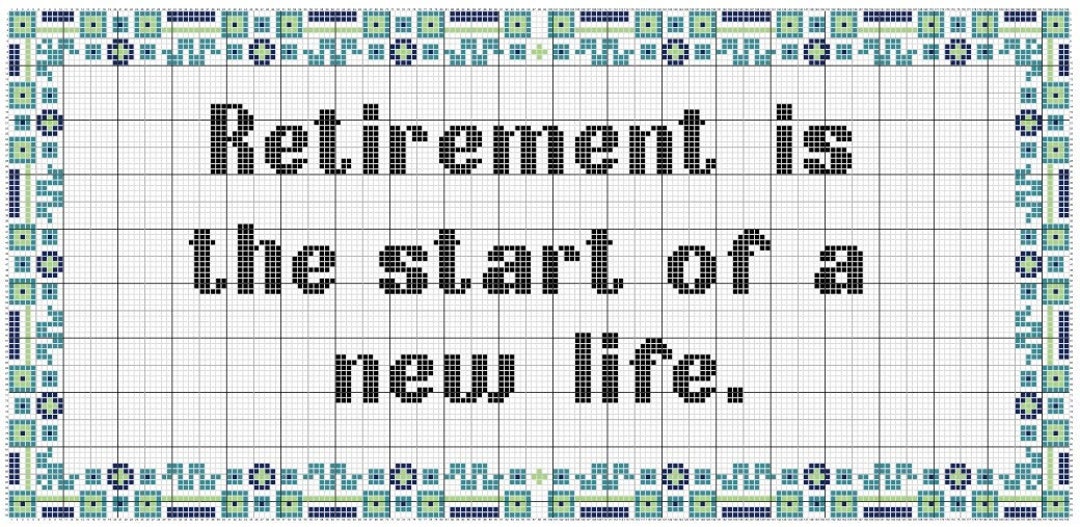 Retirement is the Start of a New Life - Cross Stitch Pattern - Etsy