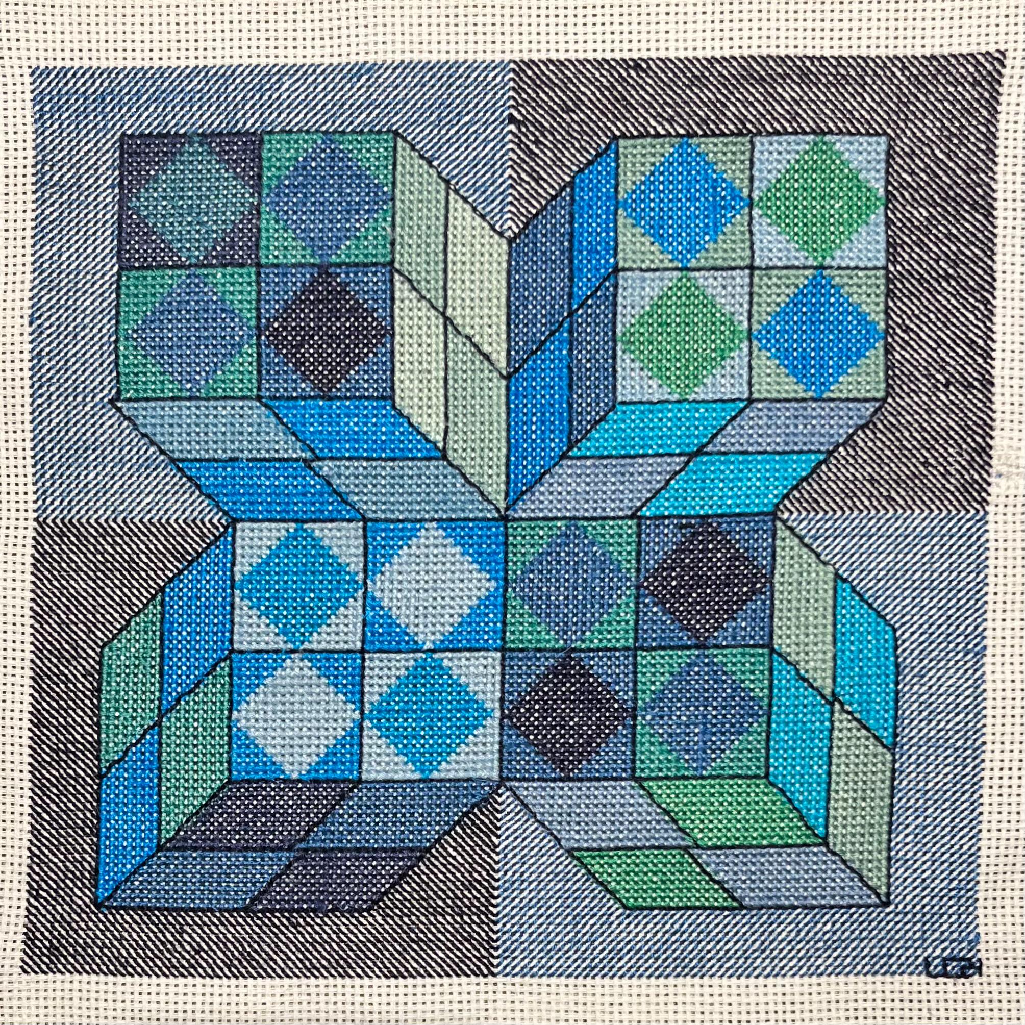 Victor Vasarely - Inspired Cross Stitch Pattern - Etsy
