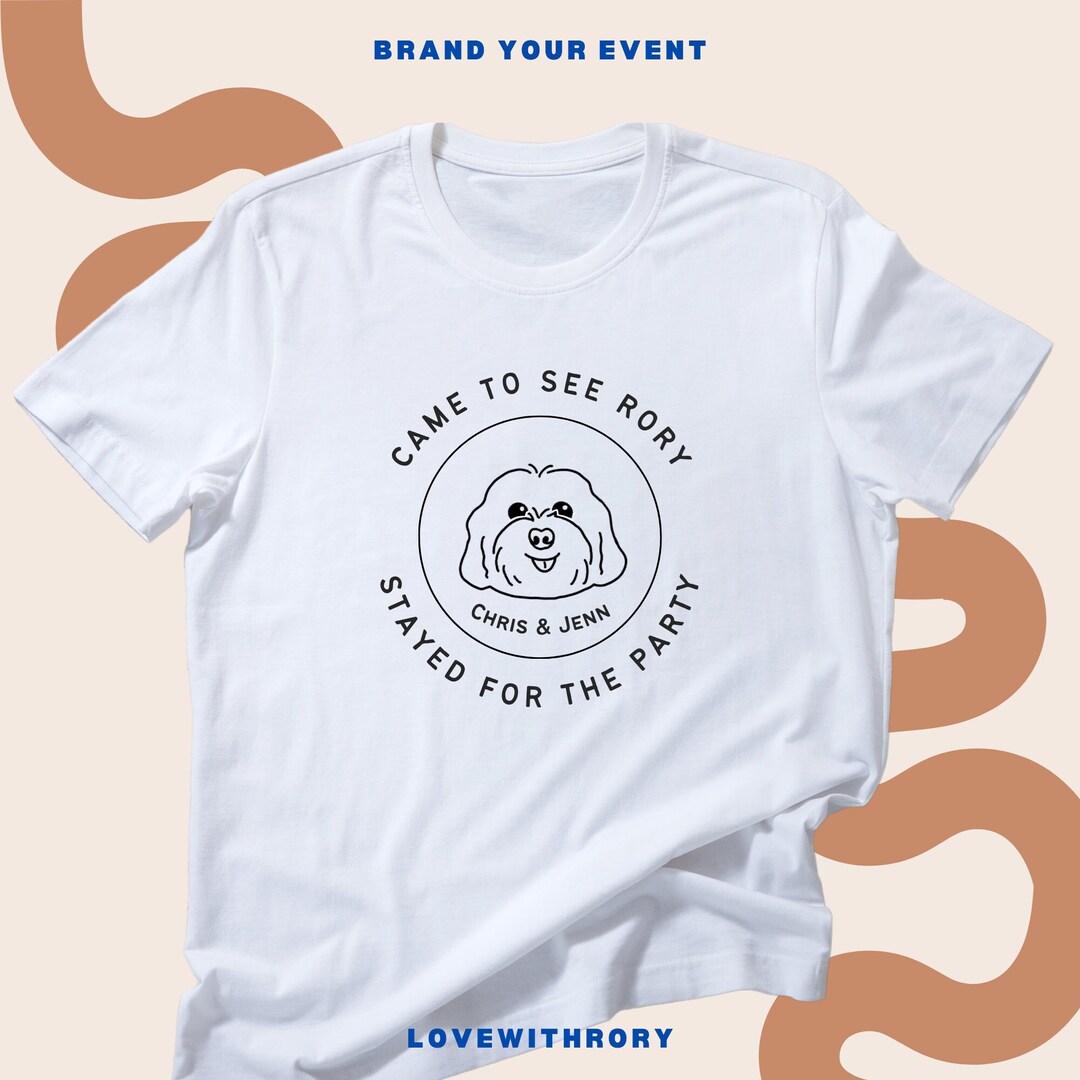 Pet Wedding Merch Logo Design Canva Template. Simple Line Havanese ...