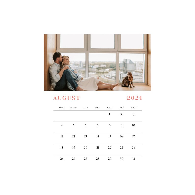 Editable 2024 Calendar Canva Template, Editable Calendar, Editable 2024 ...