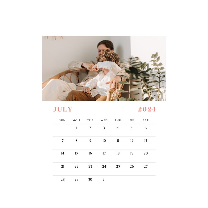 Editable 2024 Calendar Canva Template, Editable Calendar, Editable 2024 ...
