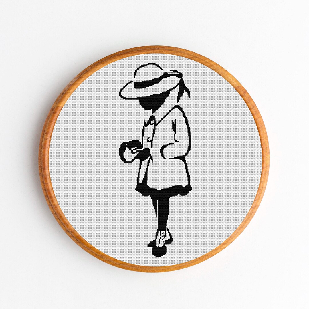 Victorian Cross Stitch Pattern PDF, Girl, Nursery Decor, DIY Gift, Wall ...