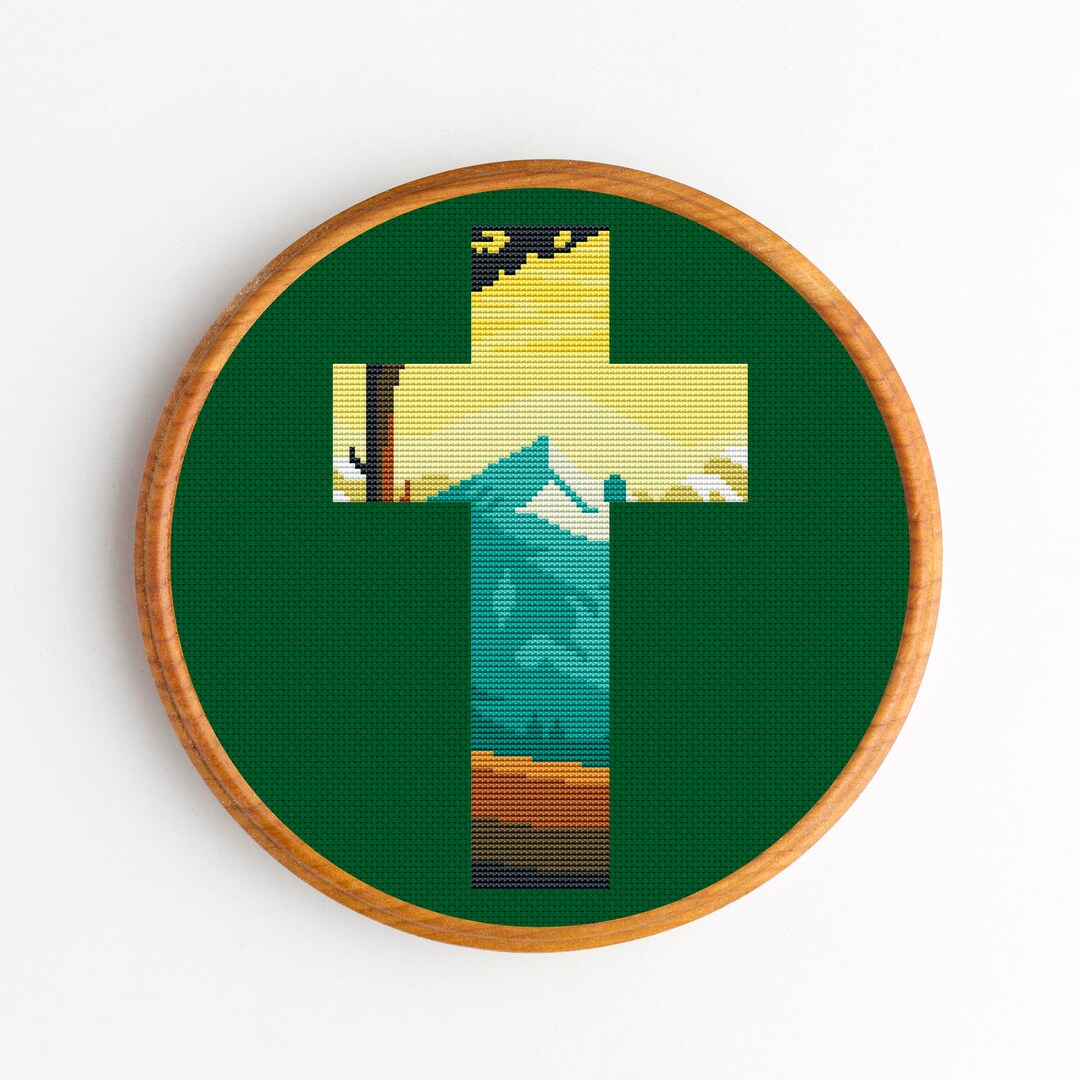 Cross Stitch Pattern PDF, Religious Embroidery, Christian Cross, DIY ...