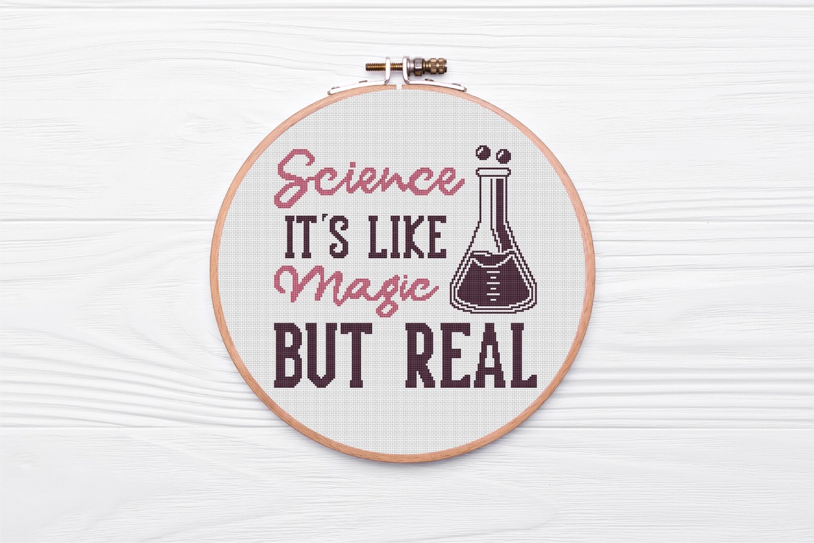 Quote Science Cross Stitch Pattern PDF, Quote Design, DIY, Embroidery ...