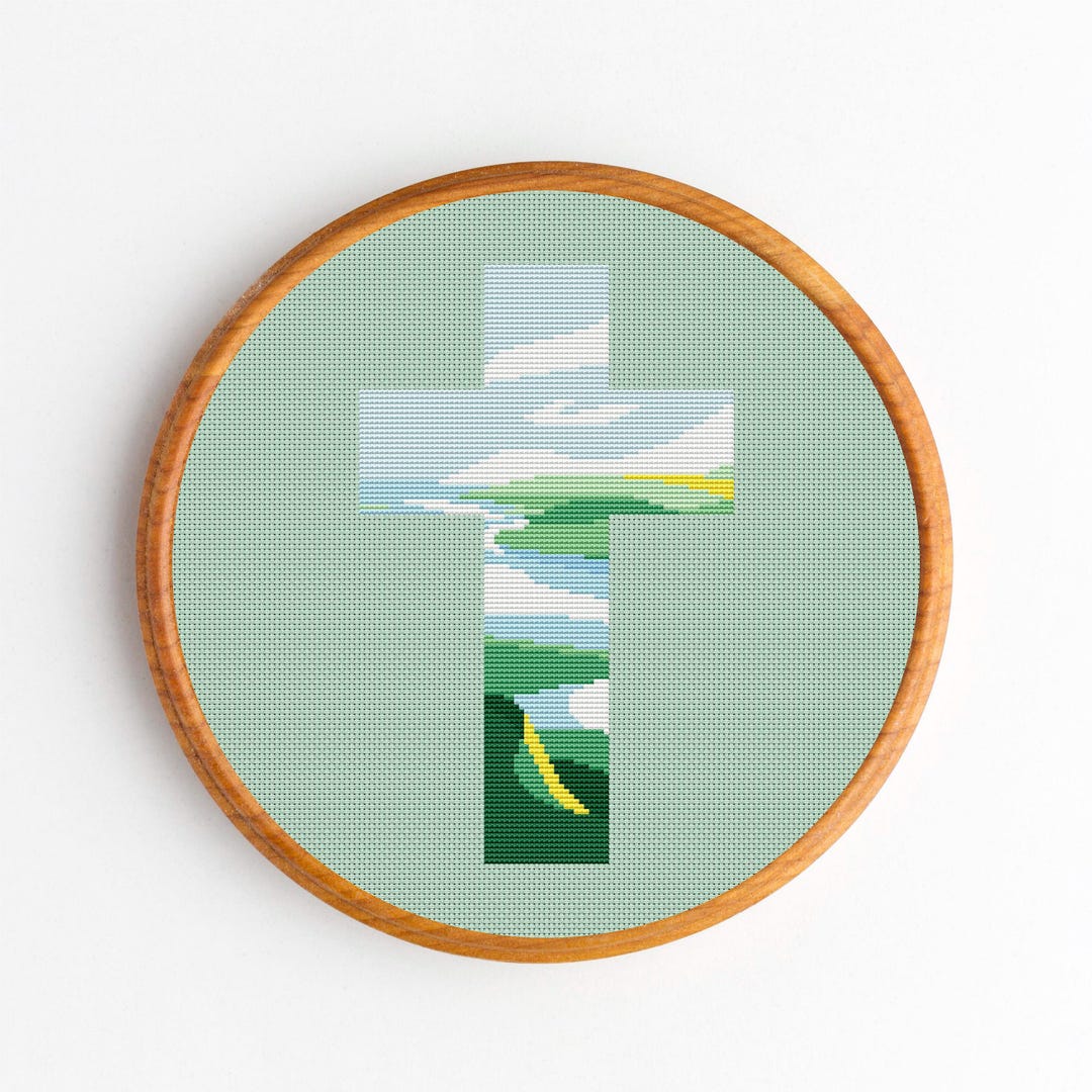 Christian Cross Stitch Pattern PDF Landscape, Religious, Needlework ...