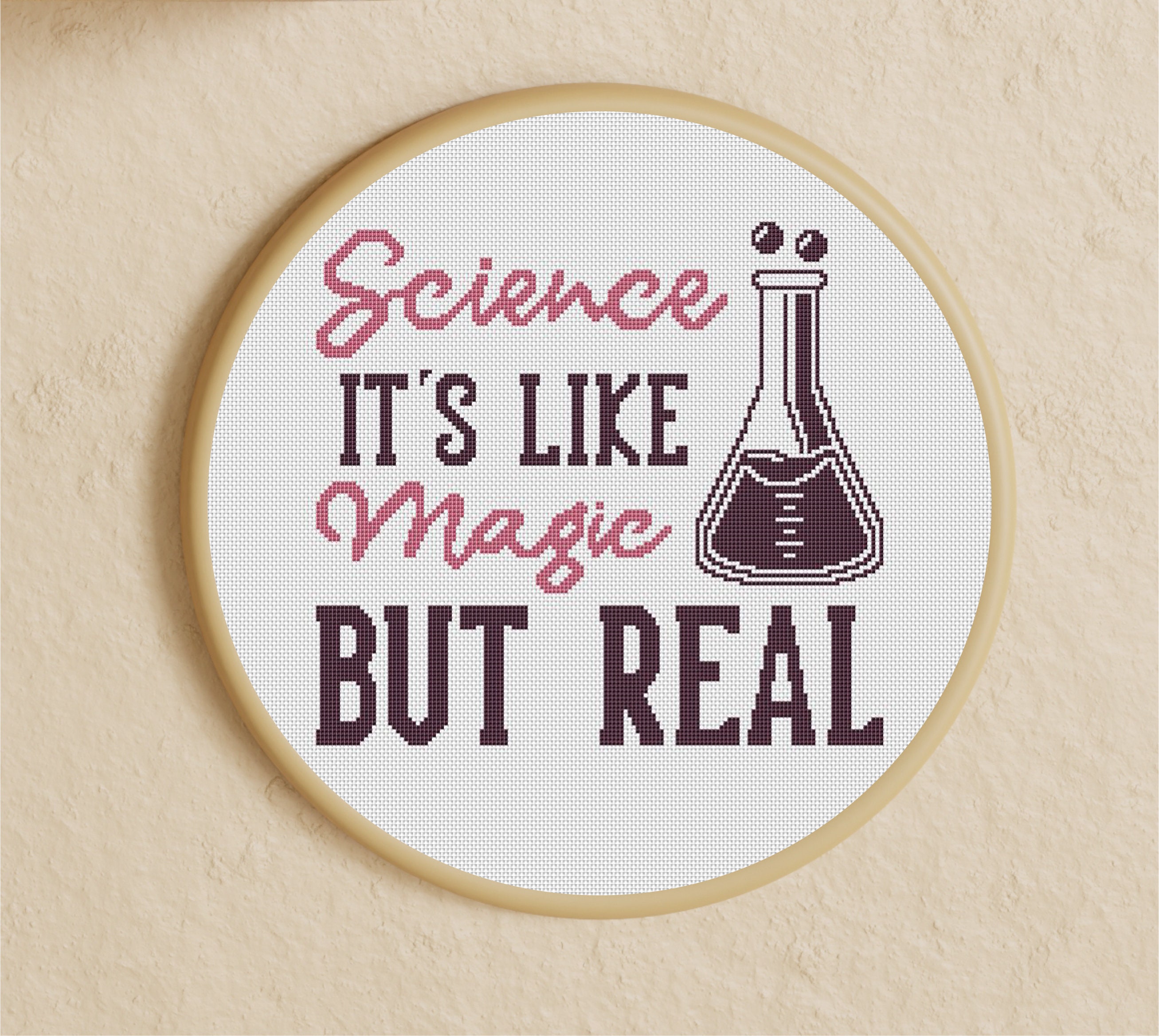 Quote Science Cross Stitch Pattern PDF Quote Design DIY - Etsy