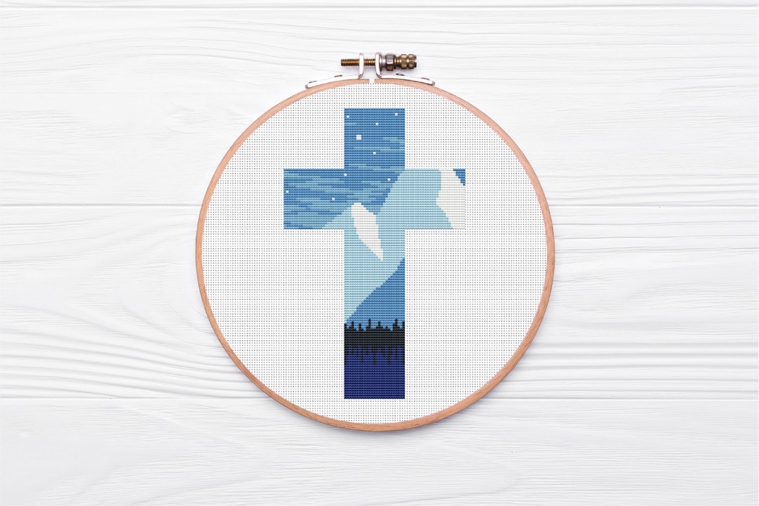 Christian Cross Stitch Pattern PDF, Inspirational, Mountains, Religious ...
