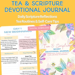 Tea and Scripture 30-day Devotional Journal, Gift for Tea Lovers ...