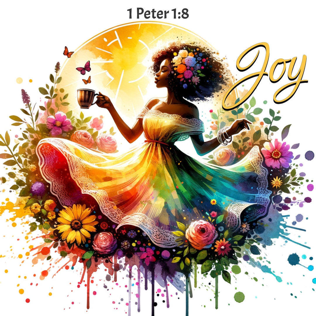 Joy Digital Wall Art, Positive Art, Colorful Scripture Wall Art, Bible ...