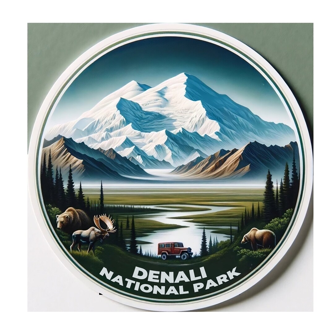 Denali National Park Alaska Sticker National Park Stickers - Etsy