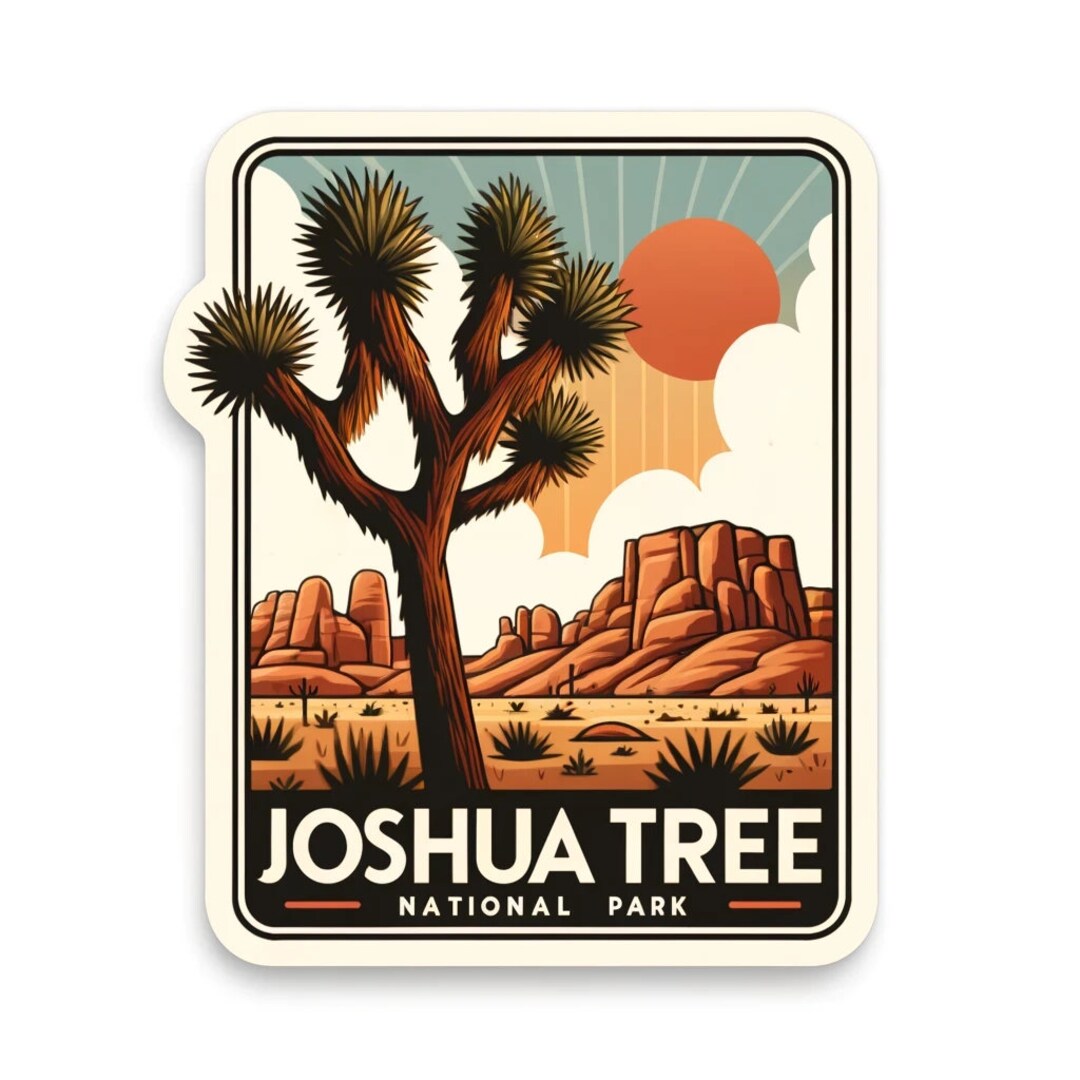 Joshua Tree National Park Sticker Laptop Sticker Custom Water Bottle ...